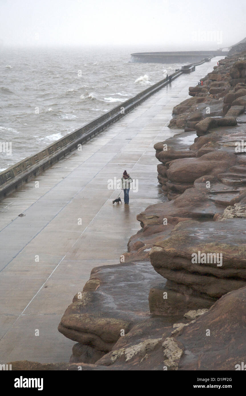 High Flood Tide Blackpool Stock Photos & High Flood Tide Blackpool ...