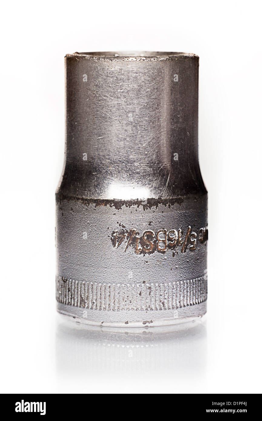 Chrome socket on white background Stock Photo - Alamy
