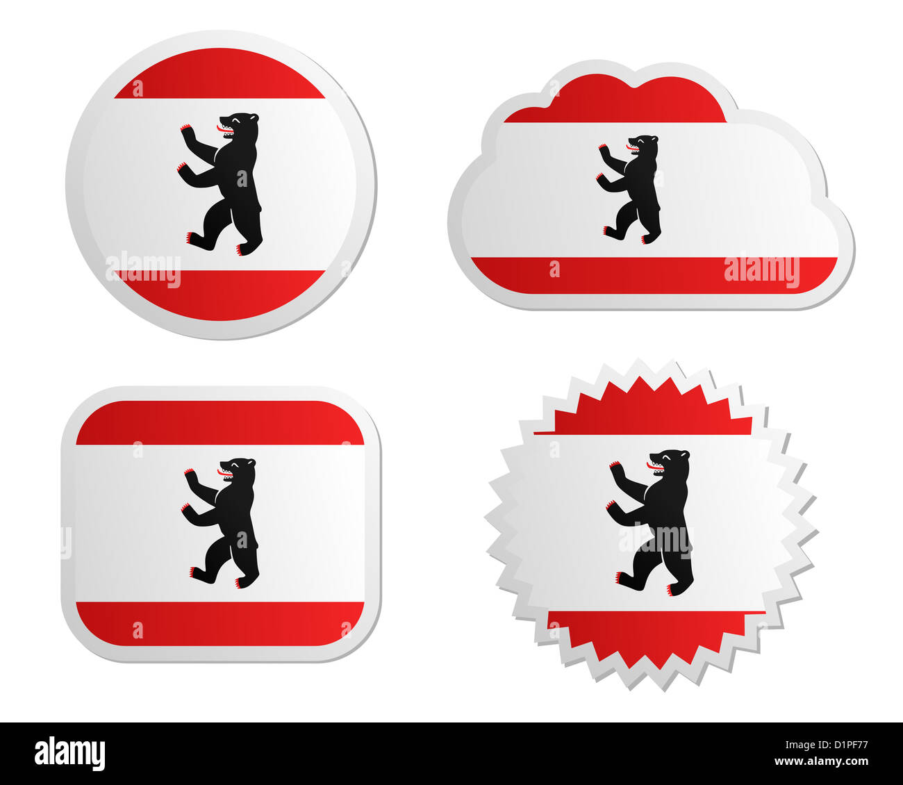 Berlin flag labels Stock Photo - Alamy