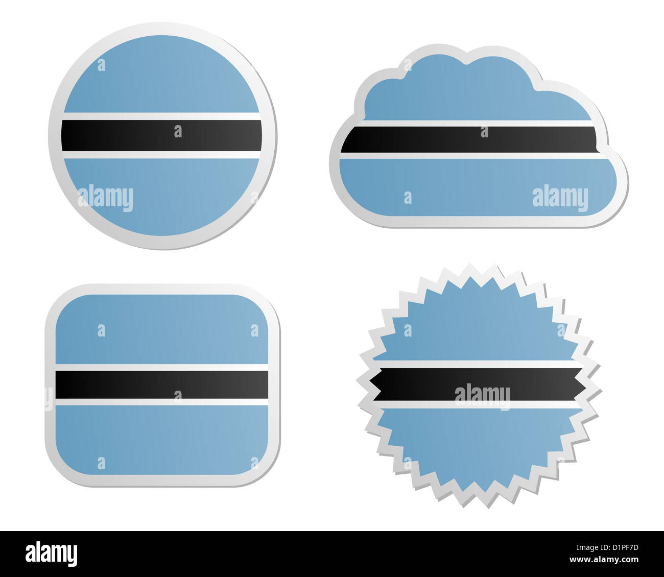 Botswana flag labels Stock Photo - Alamy
