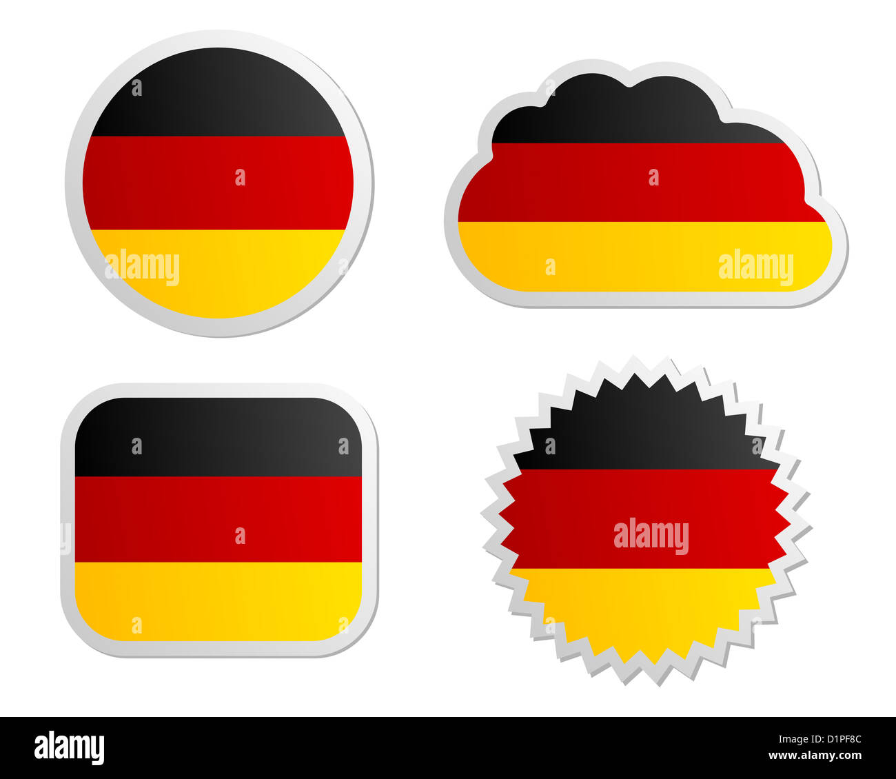 Germany flag labels Stock Photo - Alamy