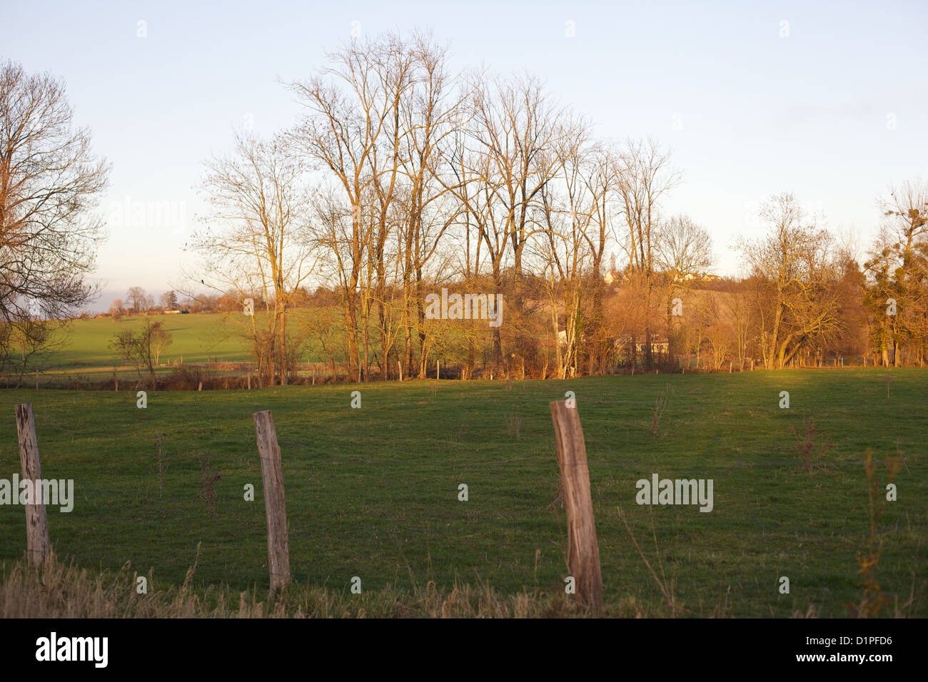 Farmland in Autumn sunshine in Marne La Vallee, near Paris, France ...