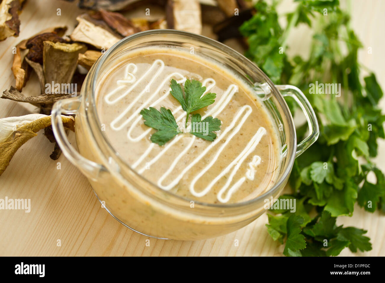 mushroom puree soup Stock Photo - Alamy