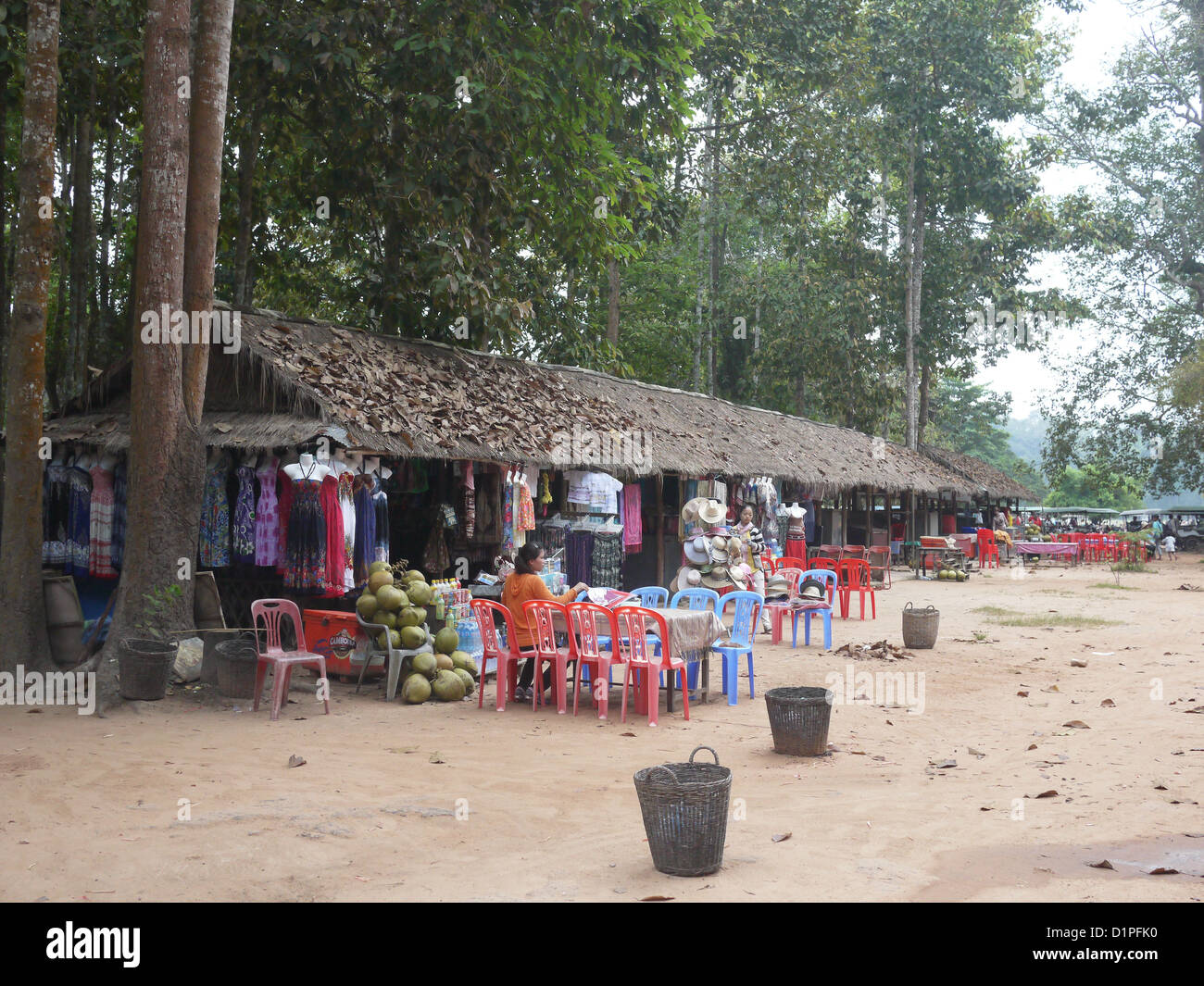 Angkor Wat food stall resting area Stock Photo - Alamy