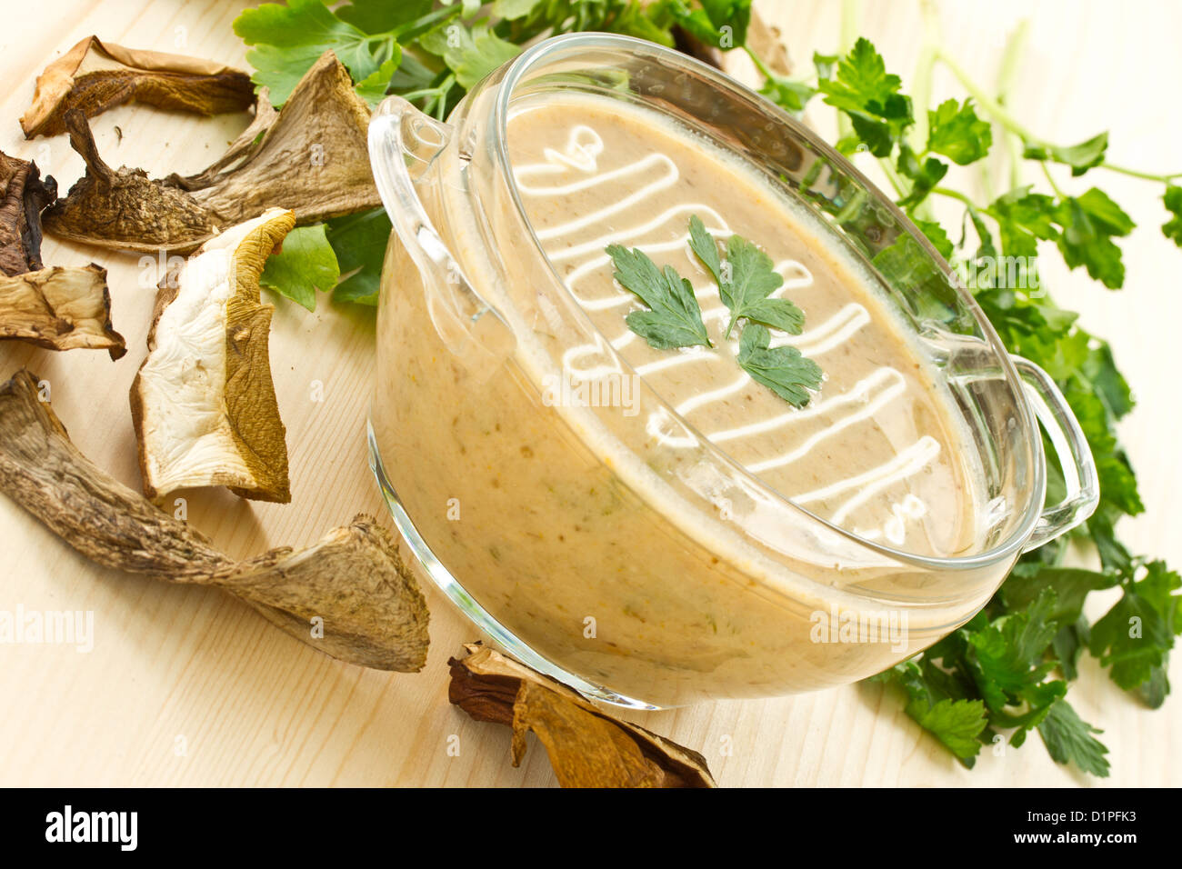 mushroom puree soup Stock Photo - Alamy