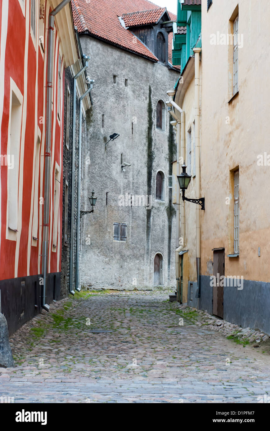 Colorful streets of Tallinn (Estonia) old town (August 2008 Stock Photo ...