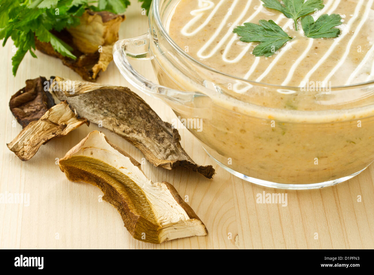 mushroom puree soup Stock Photo - Alamy