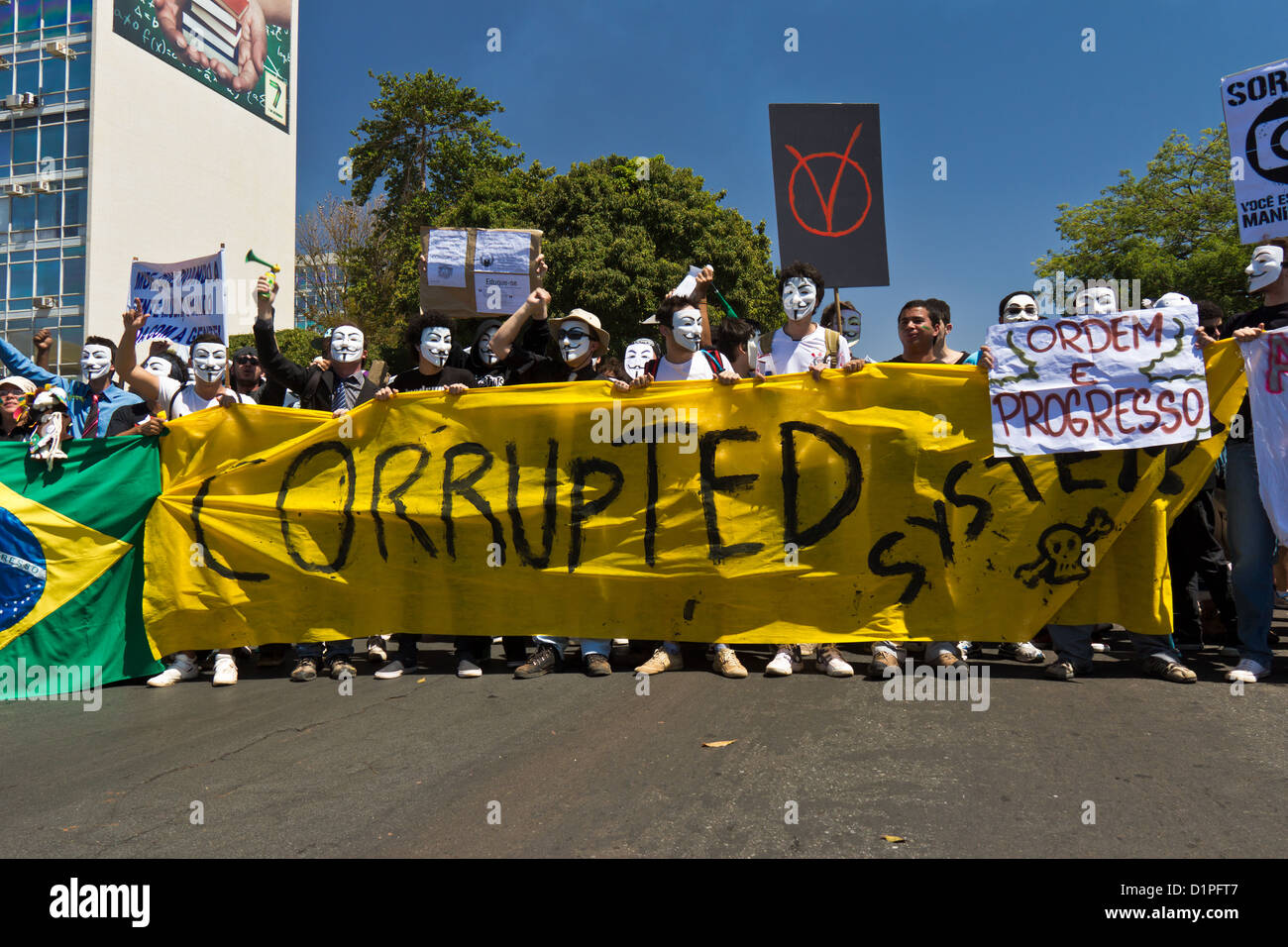 Corruption protester hi-res stock photography and images - Alamy