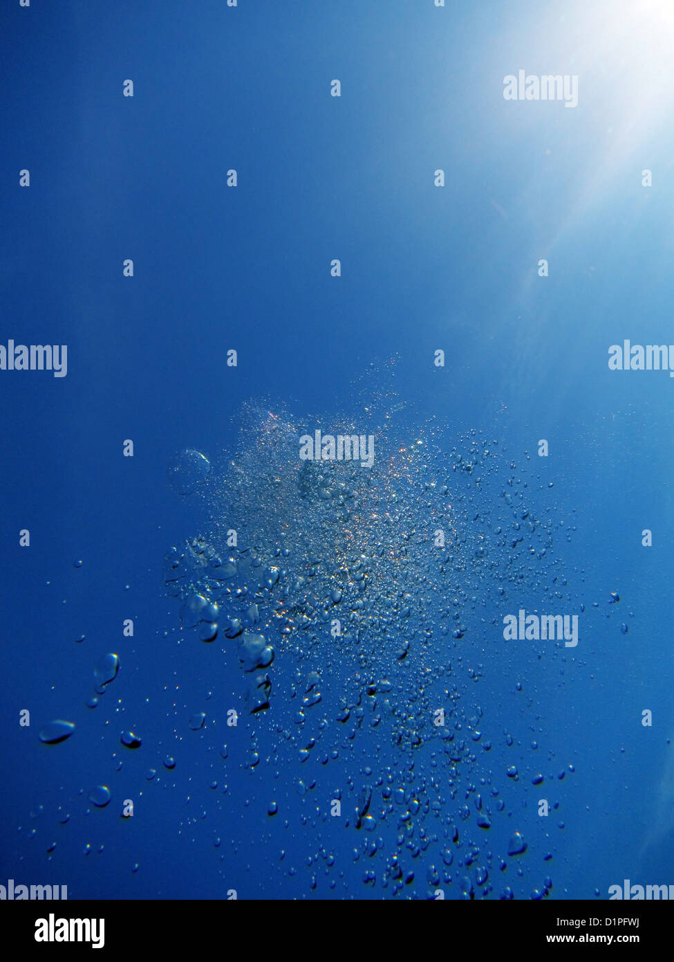 Underwater background with sun reflections Stock Photo - Alamy