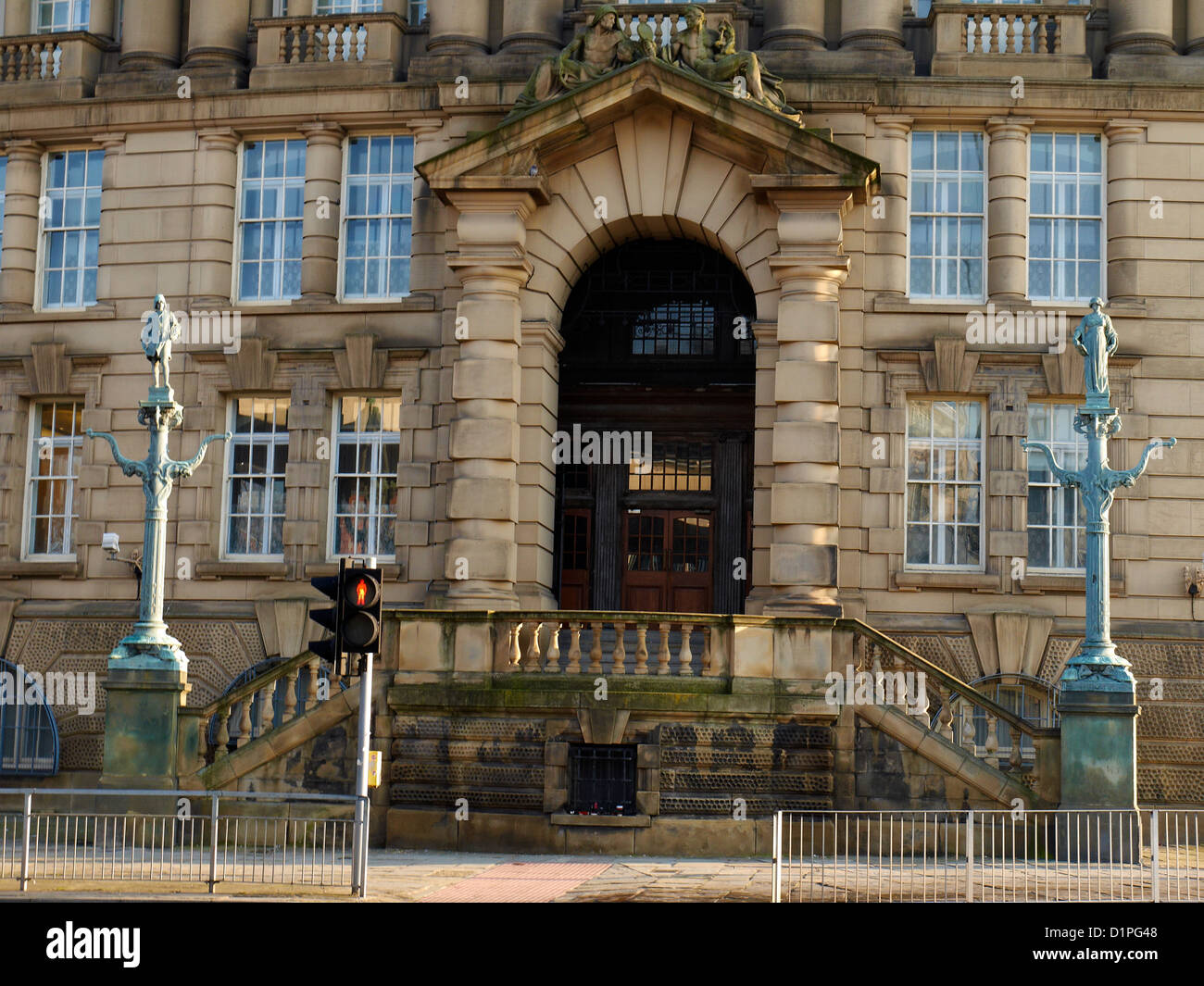 Lamp post outside World Museum extension on Byron Street in Liverpool ...