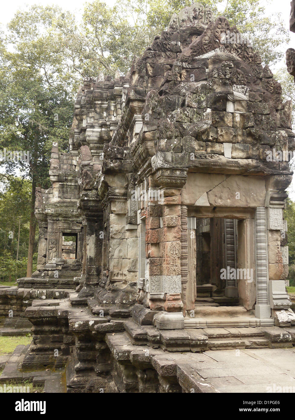old tower structure stone rock Asia Stock Photo - Alamy