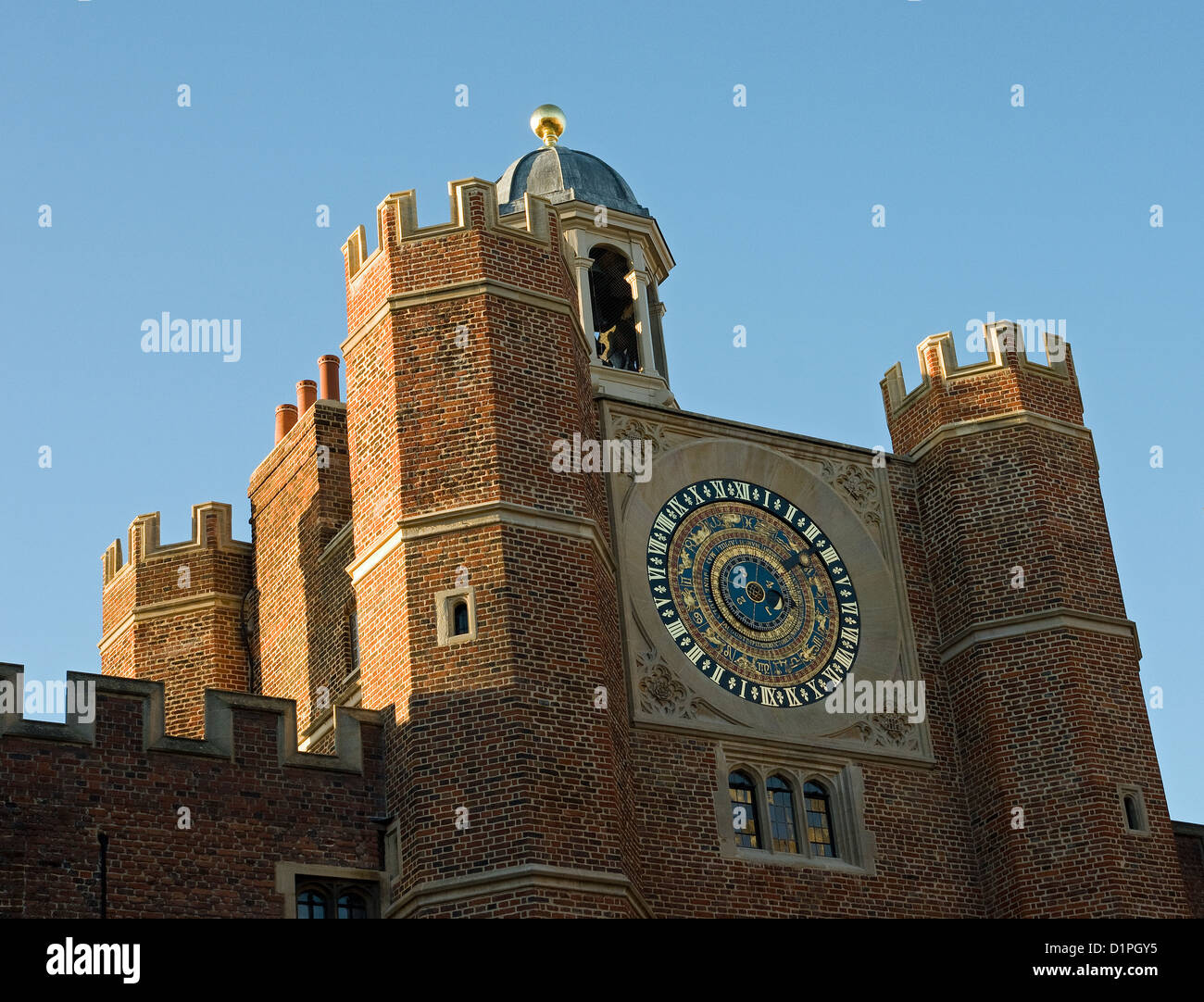 The Astrological Clock at Hampton Court in Middlesex Stock Photo - Alamy