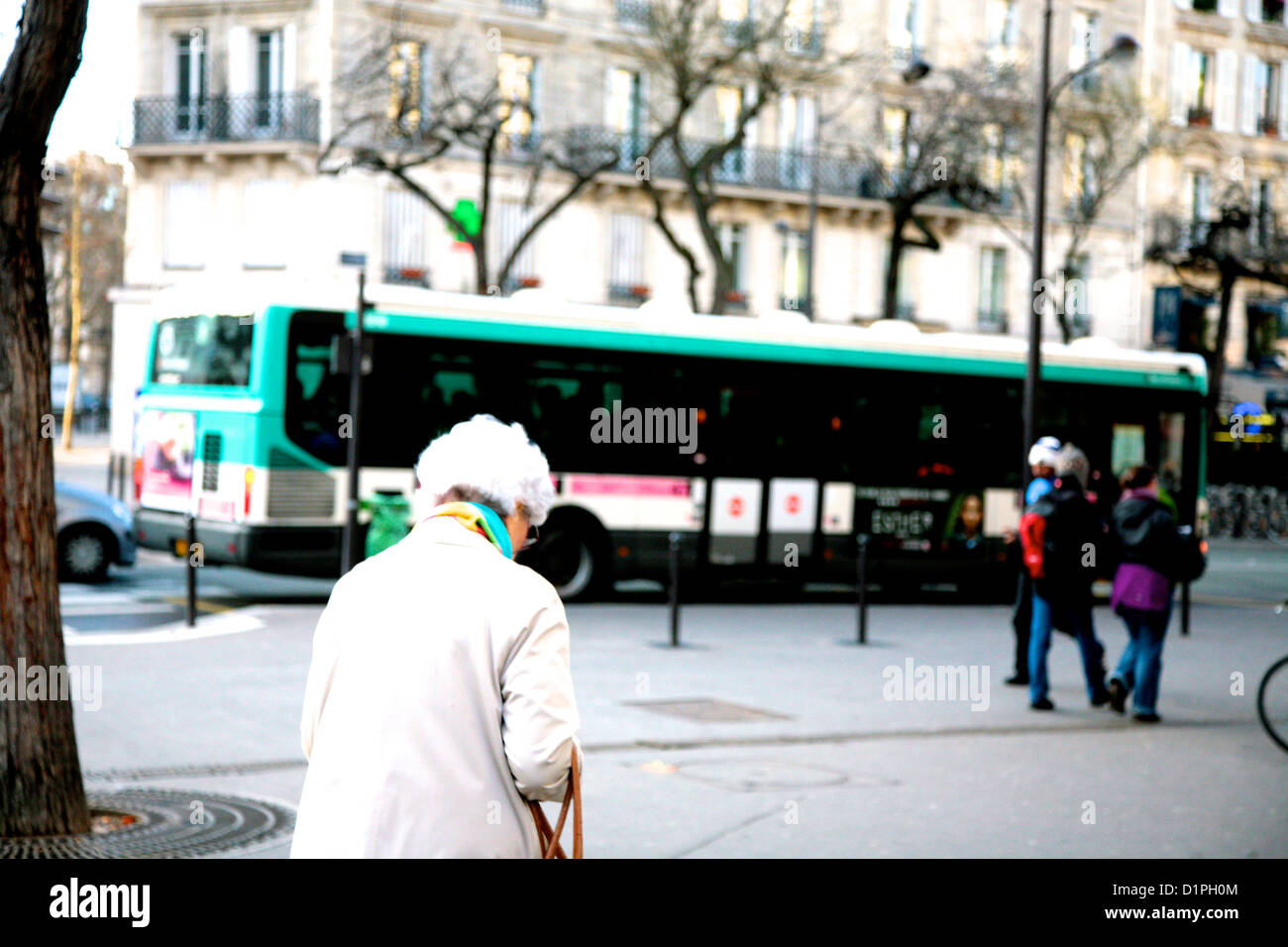 Old lady pedestrian hi-res stock photography and images - Alamy