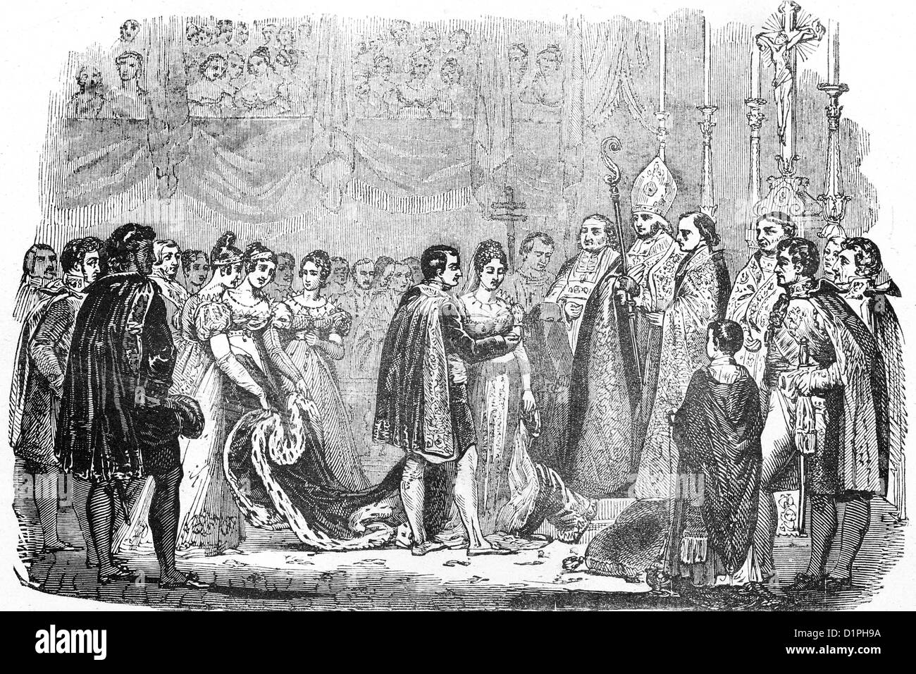 Marriage of Napoleon Bonaparte (1769-1821), emperor of France, to Marie ...