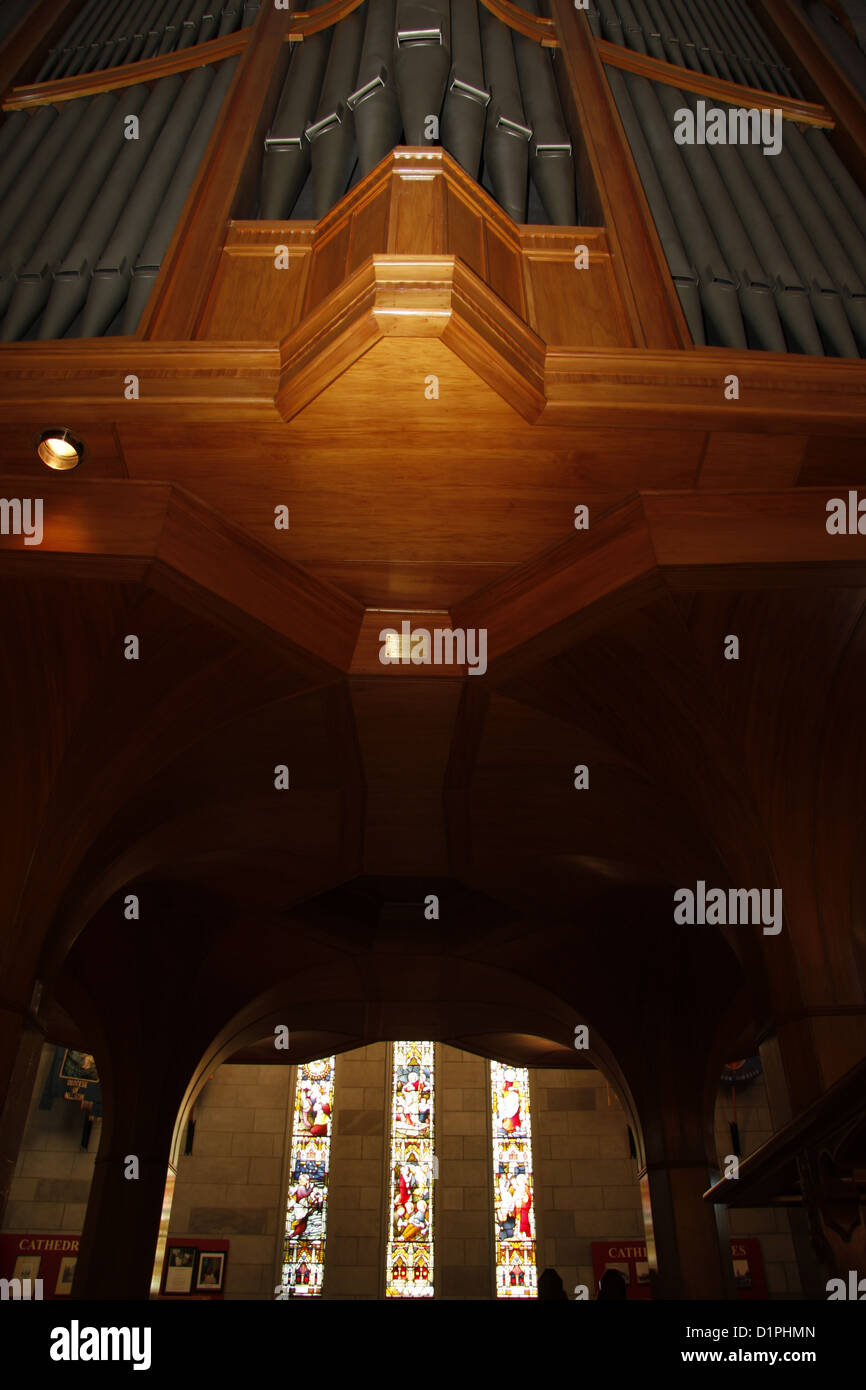 The organ inside Christ Church Cathedral in Nelson Stock Photo - Alamy