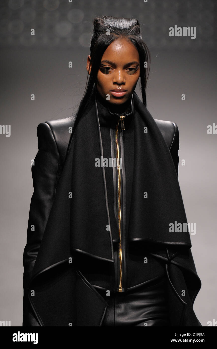 PARIS, FRANCE - MARCH 02: A model walks the runway during the Gareth ...