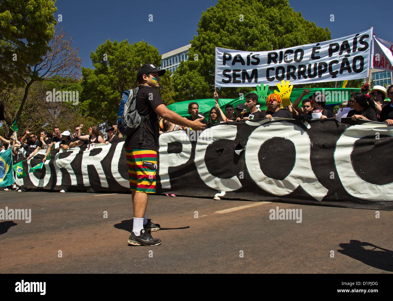 Government corruption protest signs hi-res stock photography and images ...