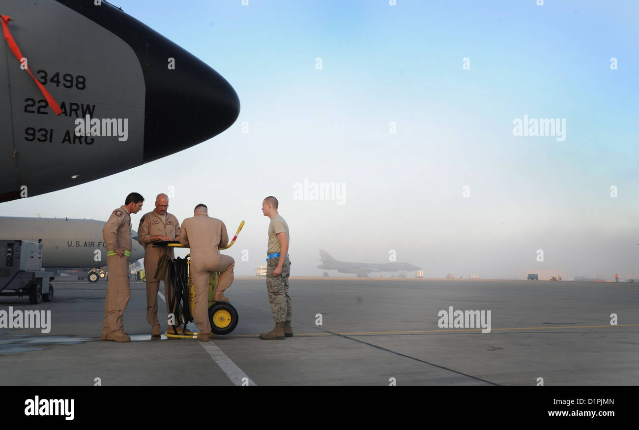 Lt. Col. Chan Conrad, a KC-135 Stratotanker pilot with the 340th ...