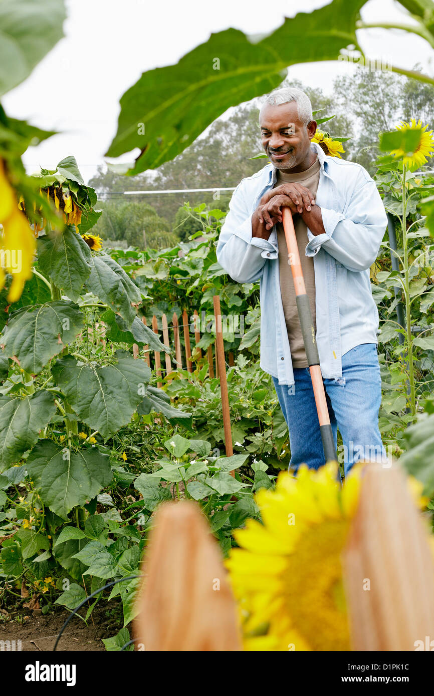 African Man Working In Garden High Resolution Stock Photography and ...