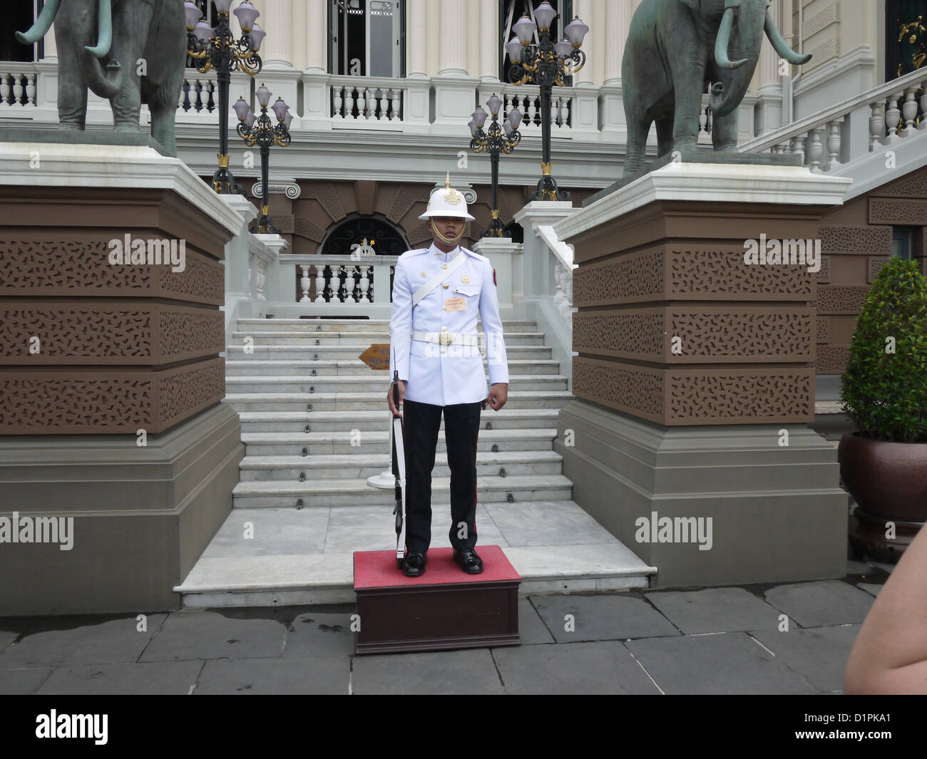 thailand tourist attraction security guard Stock Photo - Alamy
