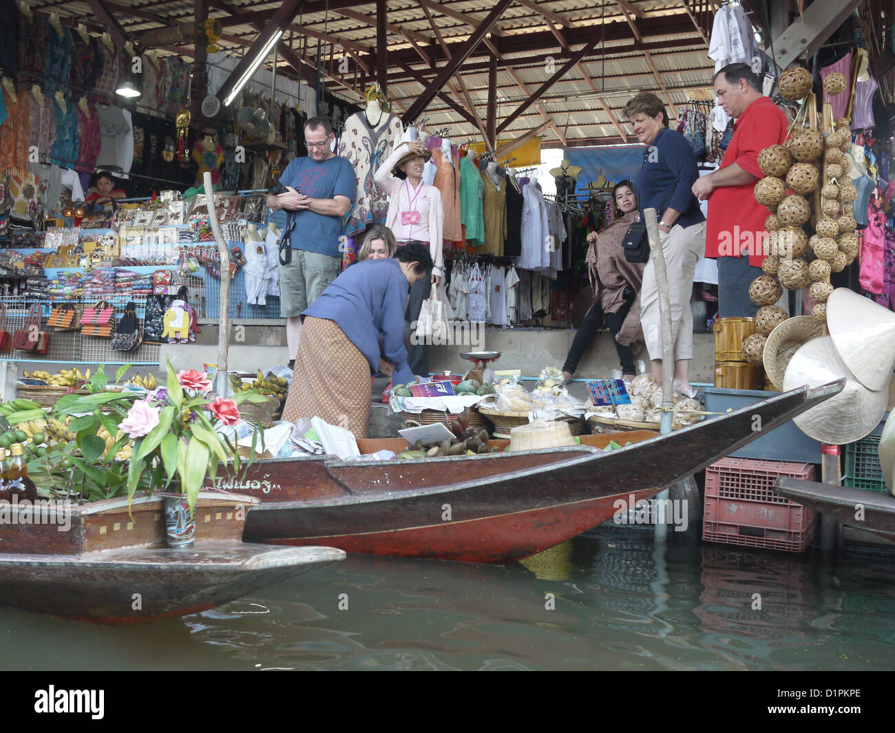 asian floating market tourists Stock Photo - Alamy