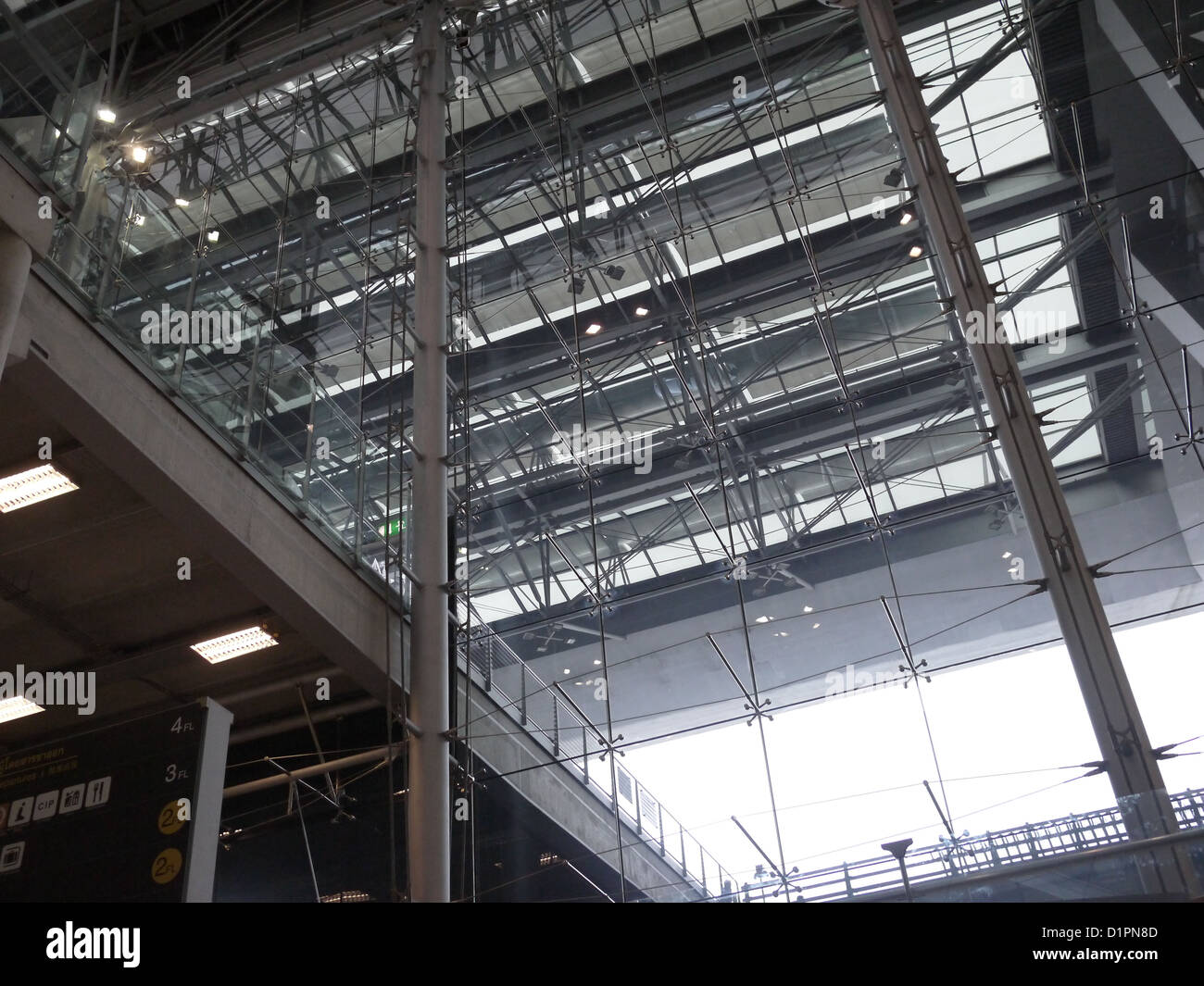 tall glass window building interior Stock Photo - Alamy