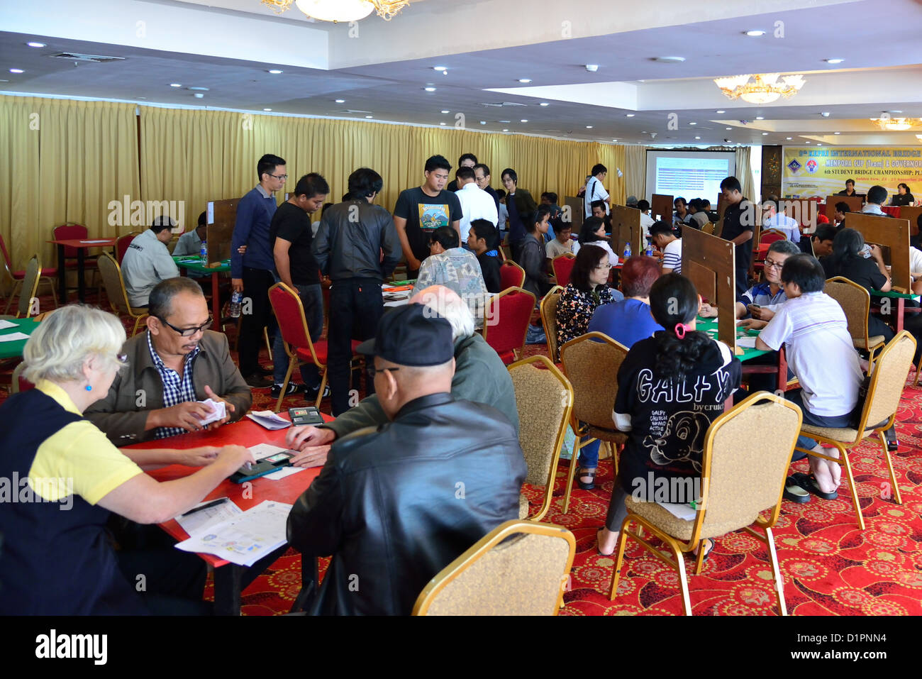 End of a round at a duplicate contract bridge tournament Stock Photo ...