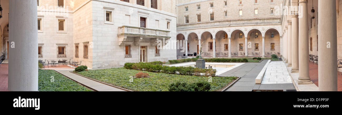 Courtyard at Boston Public Library Stock Photo - Alamy