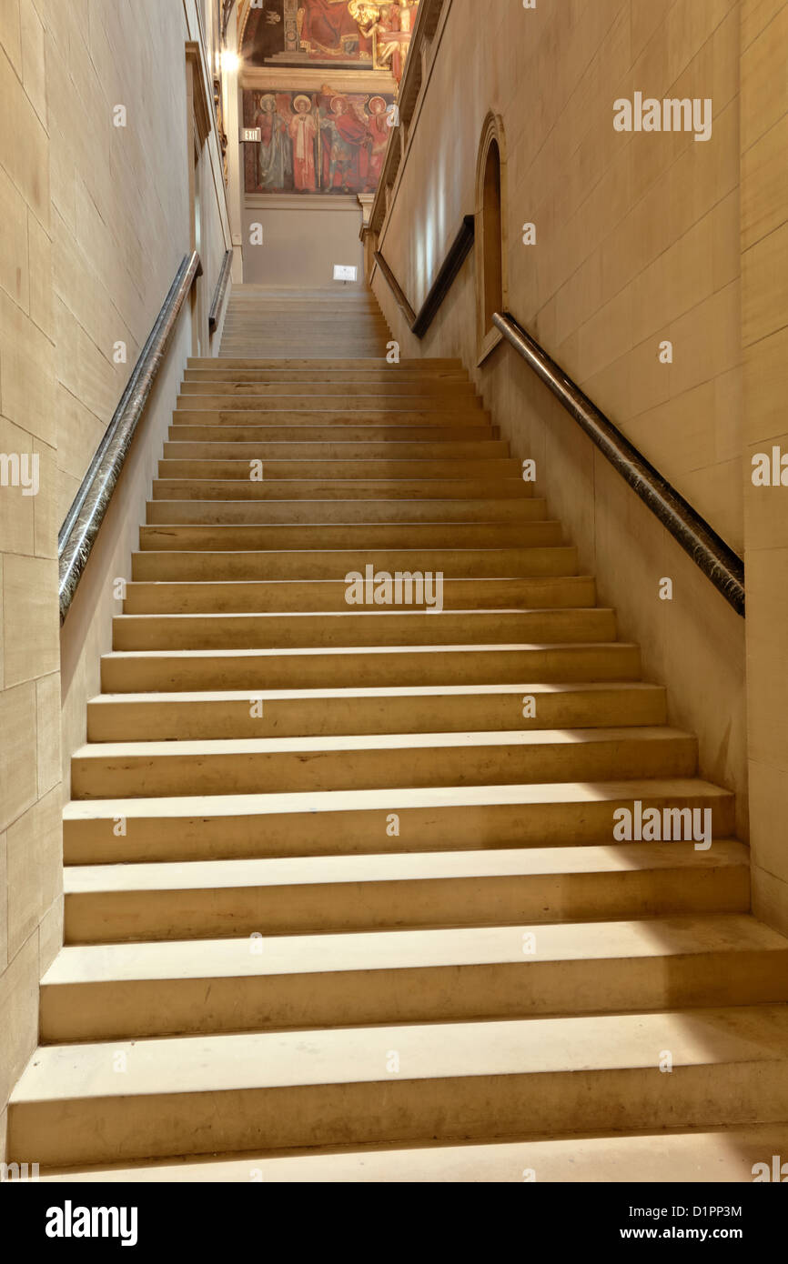Stairs at Boston Public Library Stock Photo - Alamy