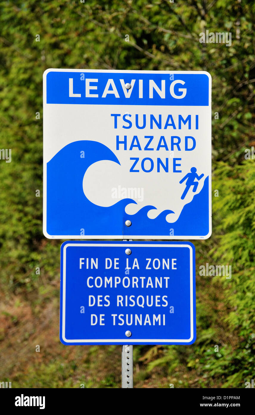 Tsunami danger signs hi-res stock photography and images - Alamy