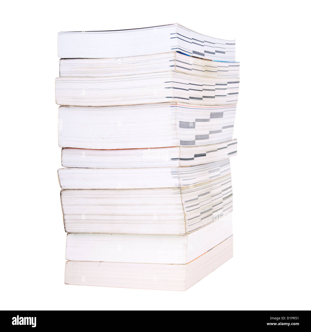 Book stack isolated on white background Stock Photo - Alamy