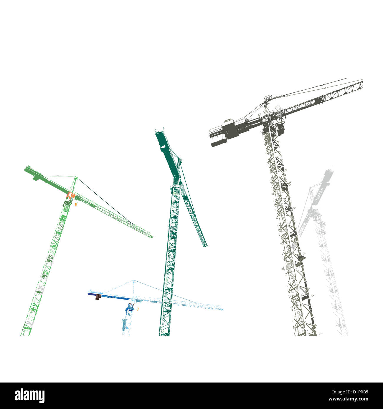 Construction cranes heavy equipment Cut Out Stock Images & Pictures - Alamy