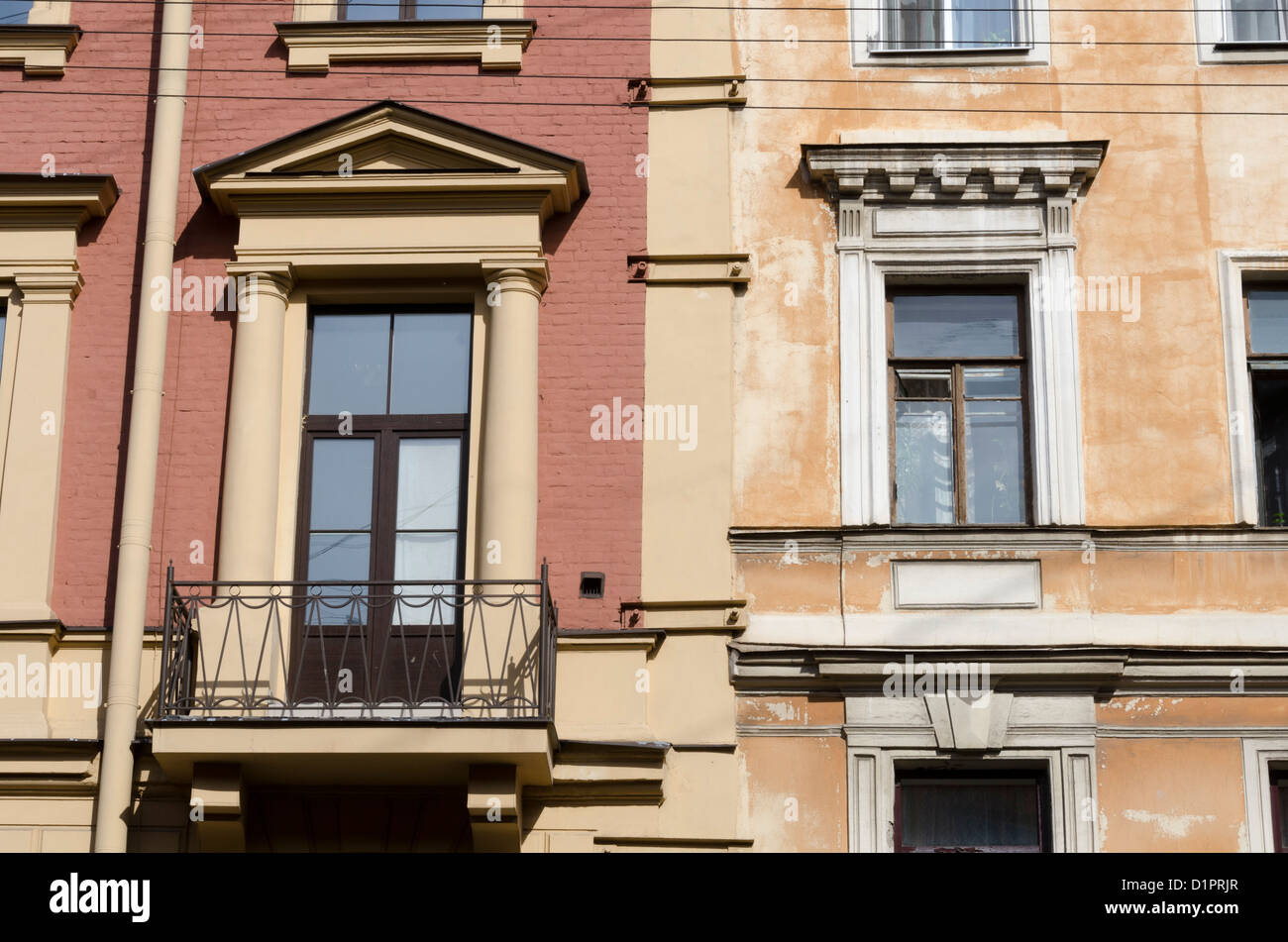 Windows in buildings, St Petersburg, Russia, Europe Stock Photo - Alamy