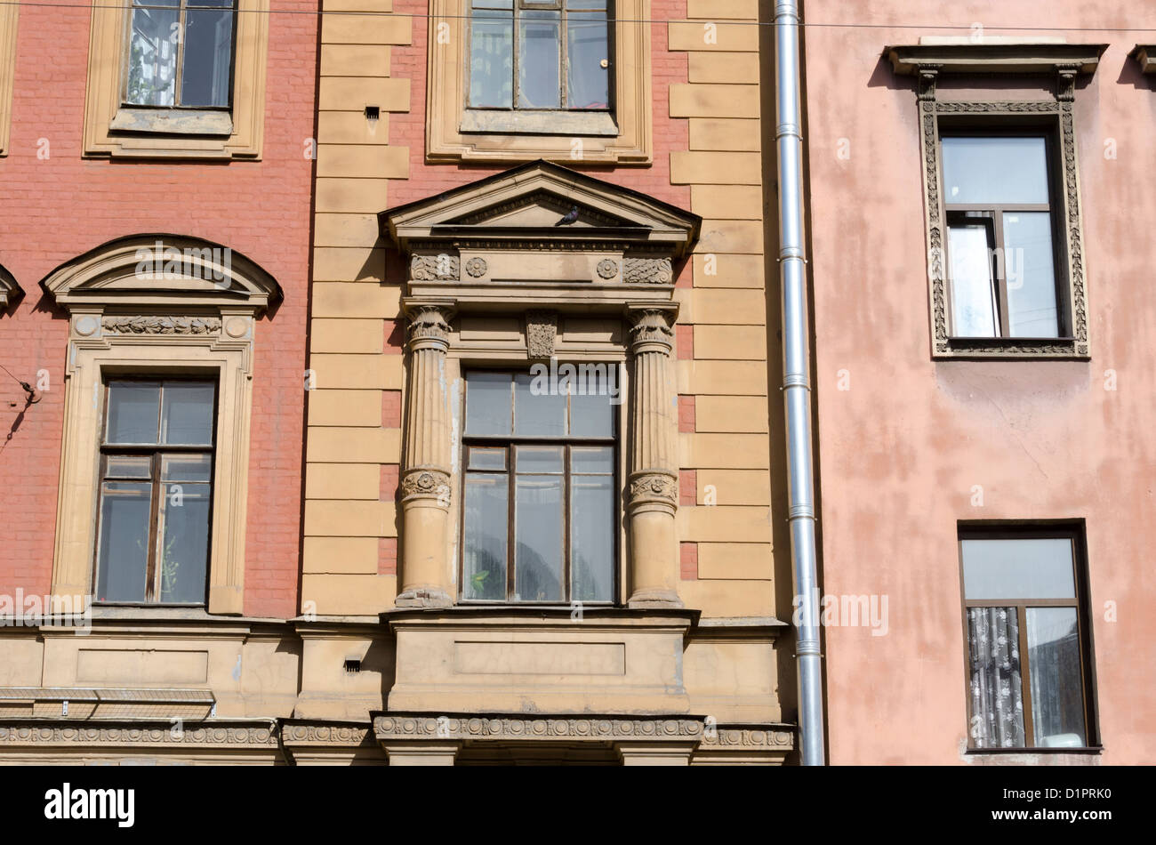 Windows in buildings, St Petersburg, Russia, Europe Stock Photo - Alamy