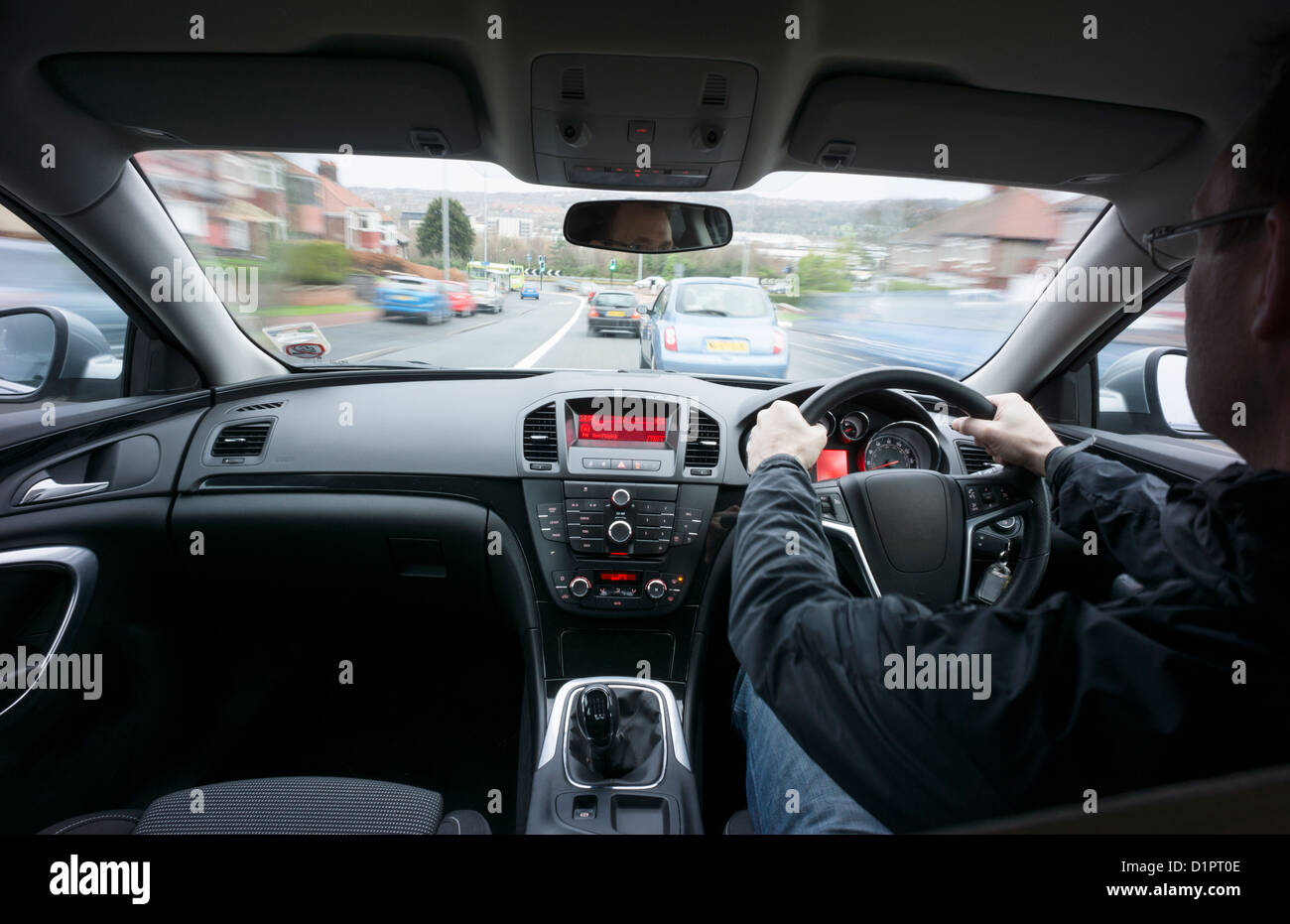A driver approaching a car to fast from inside the car Stock Photo - Alamy