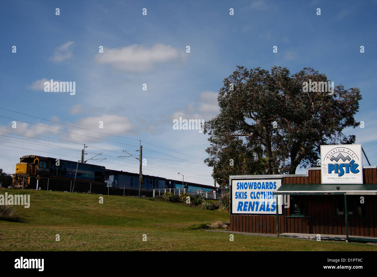 The longest long distance train in New Zealand, the Overlander, runs ...