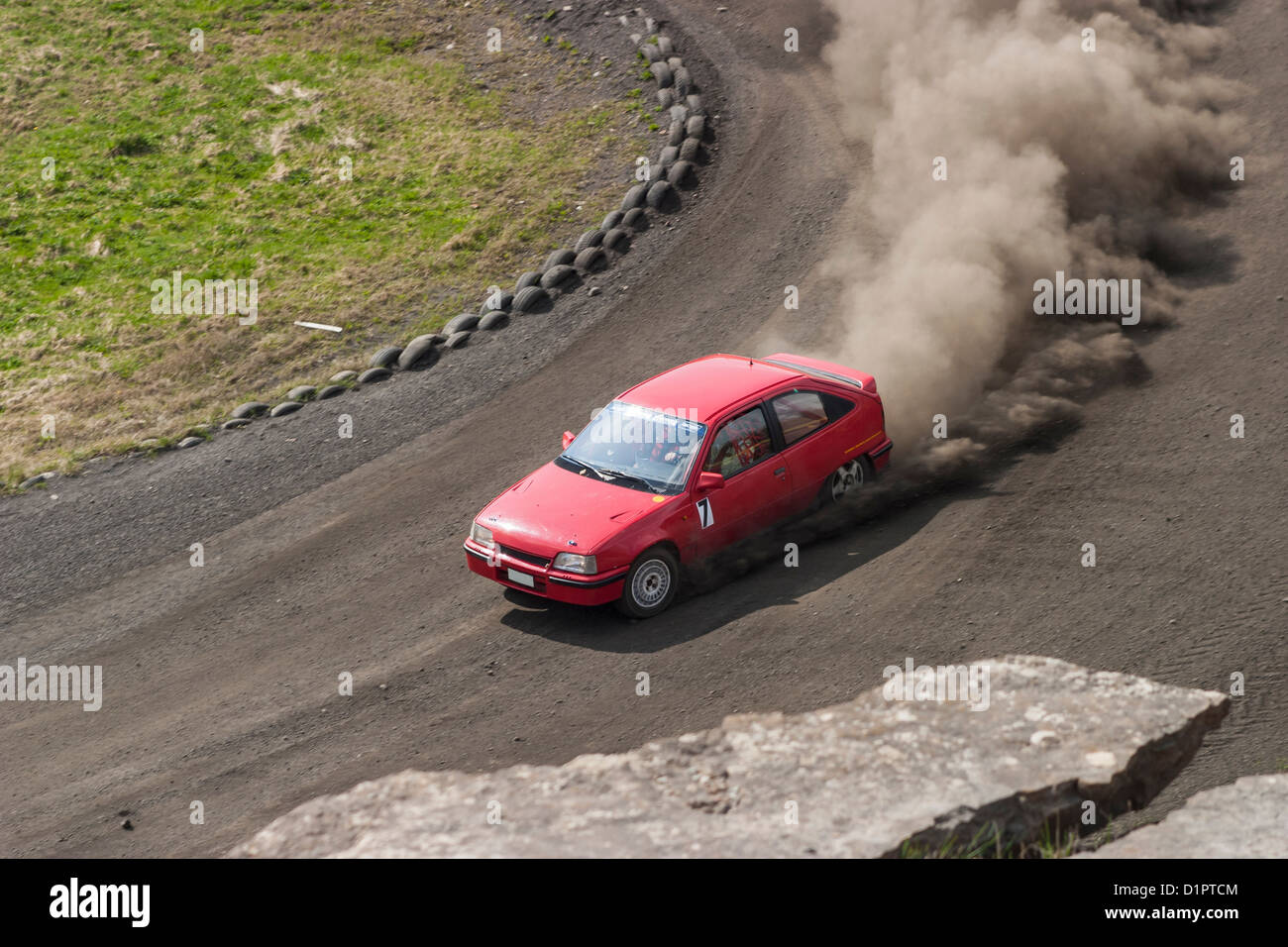 Rally car on a racing track Stock Photo - Alamy