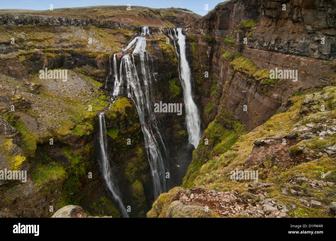 Beautiful Glymur waterfall, west Iceland Stock Photo - Alamy