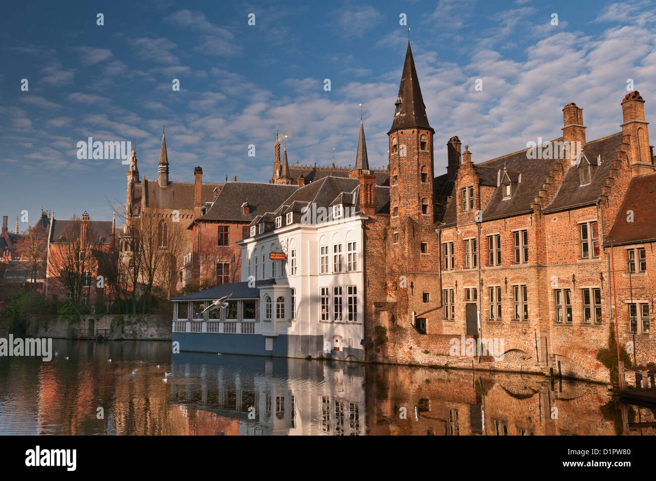 Dijver Canal and historic centre Bruges Belgium Stock Photo - Alamy
