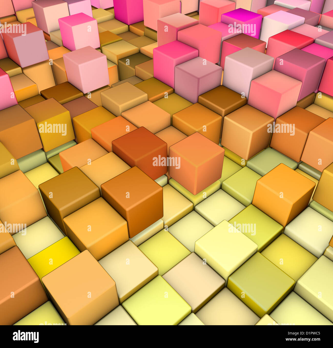 abstract 3d gradient backdrop cubes in happy fruity colors Stock Photo ...