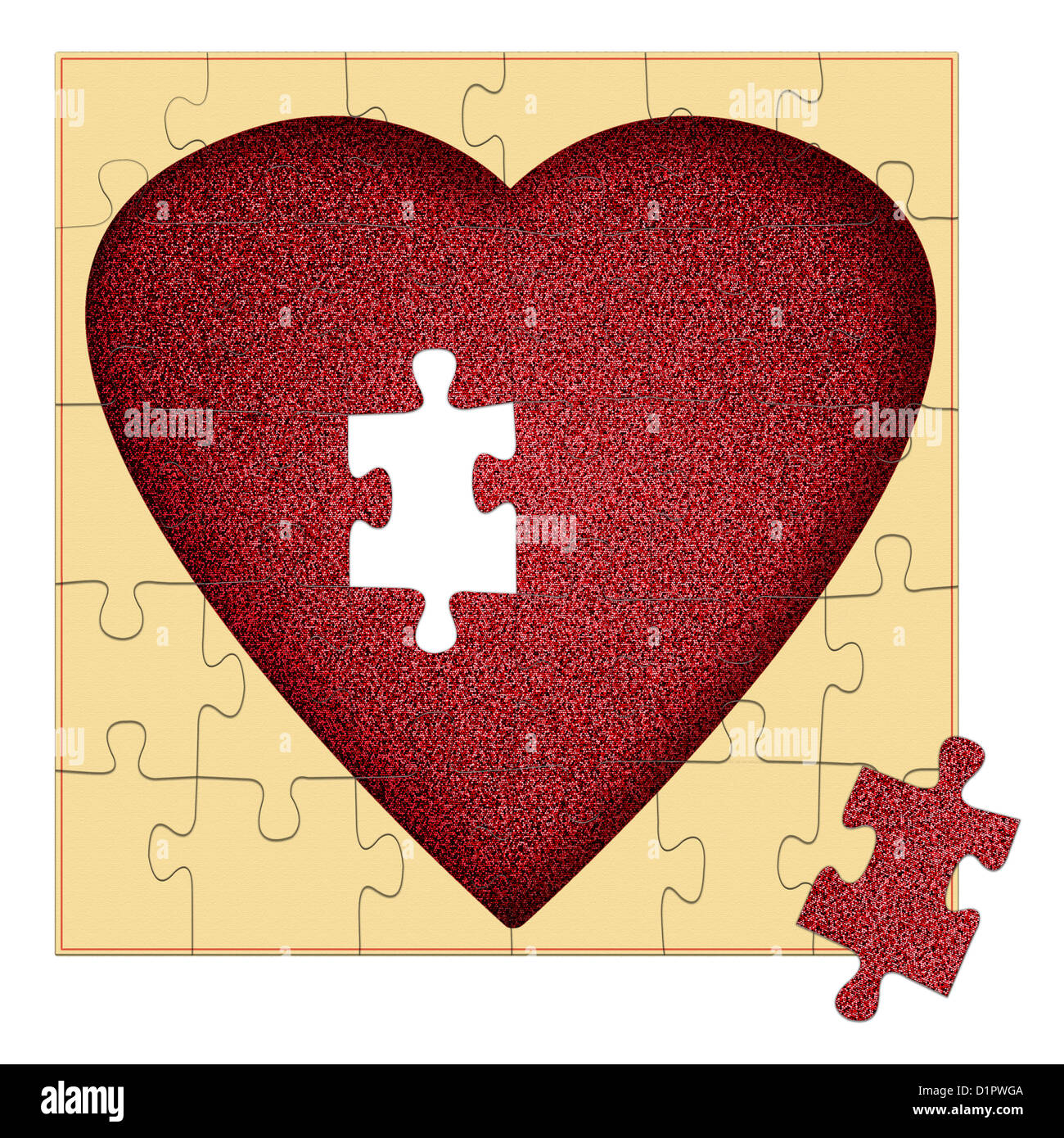 Heart puzzle hi-res stock photography and images - Alamy