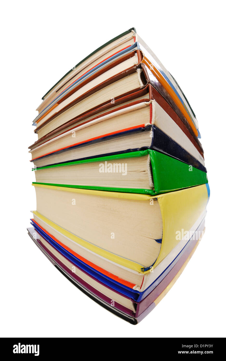 Books pile isolated on white Stock Photo - Alamy