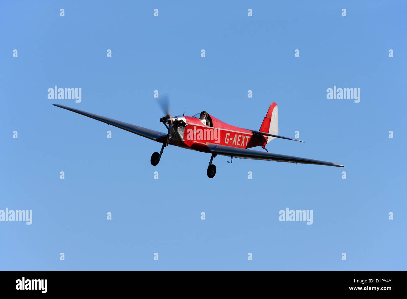 Dart Kitten II G-AEXT in flight at Breighton Airfield Stock Photo - Alamy