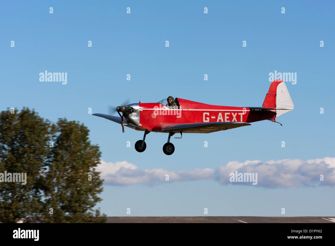 Dart Kitten II G-AEXT in flight at Breighton Airfield Stock Photo - Alamy