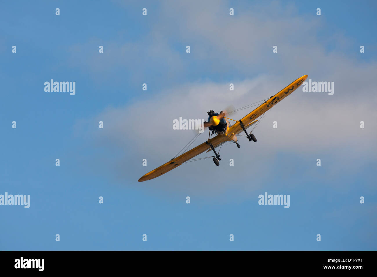 Ryan ST3KR G-RLWG in flight over Breighton Airfield Stock Photo - Alamy