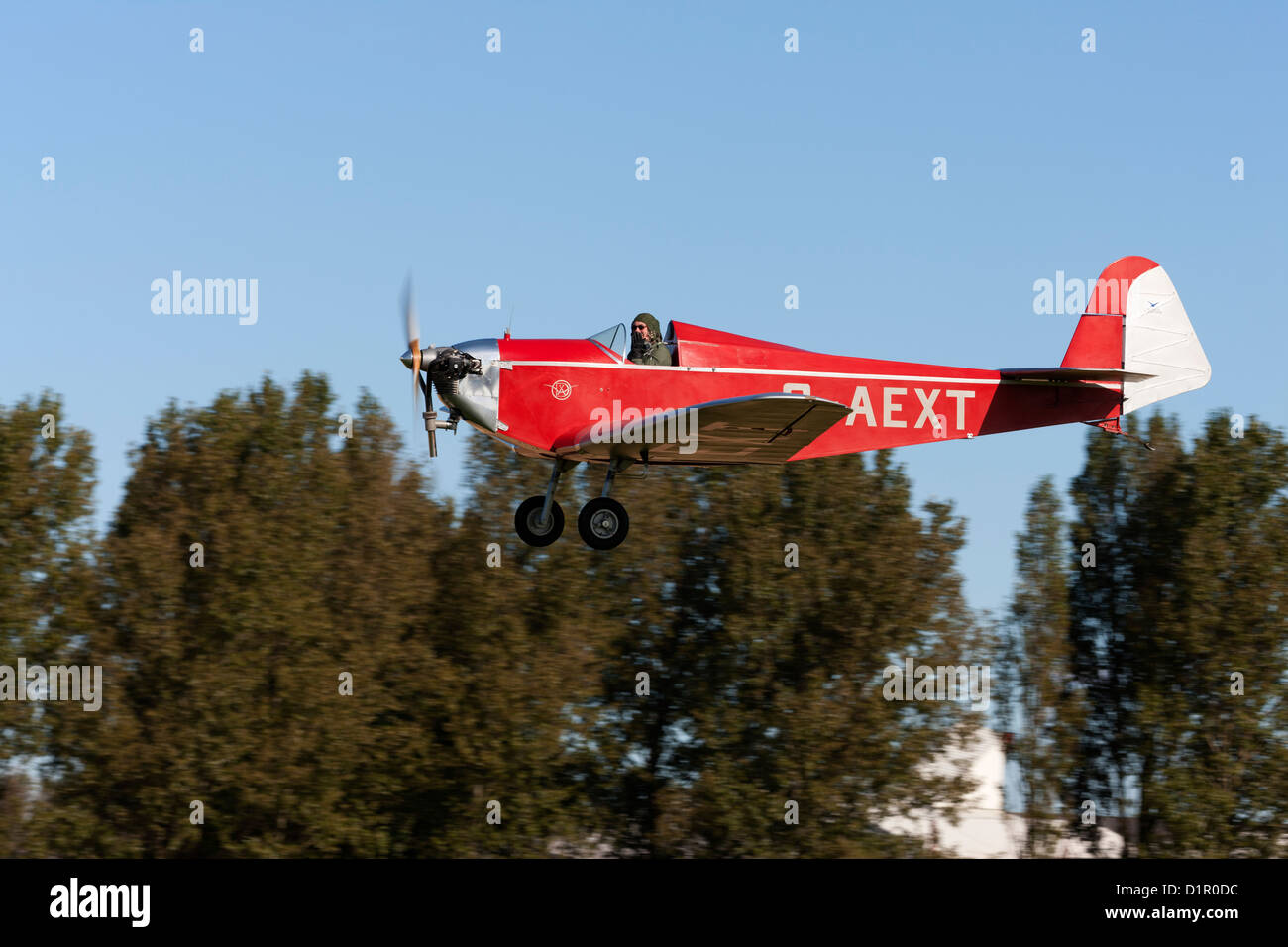 Dart Kitten II G-AEXT in flight over Breighton Airfield Stock Photo - Alamy