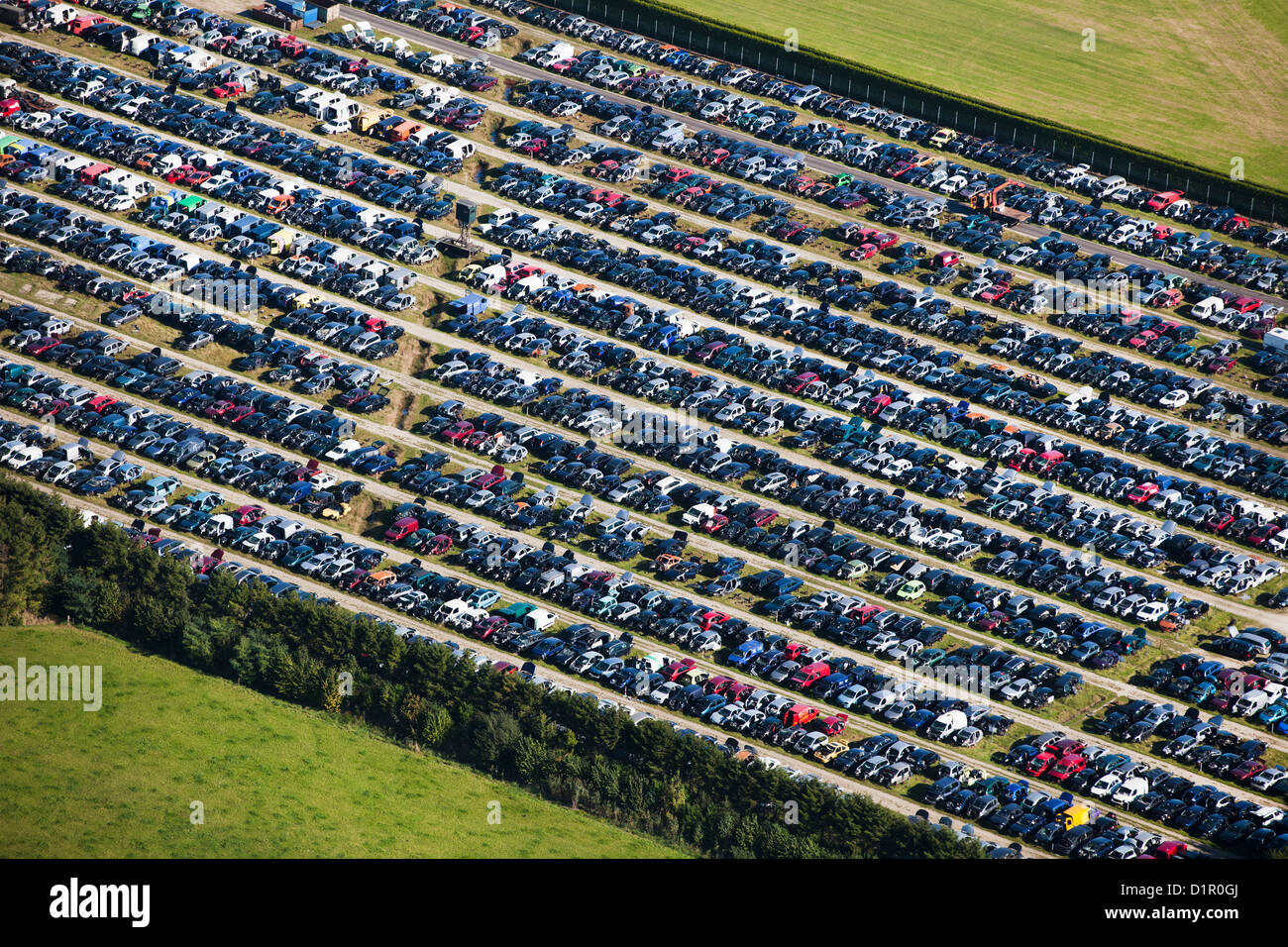 The Netherlands, near Almelo, Car scrap yard. Aerial Stock Photo - Alamy