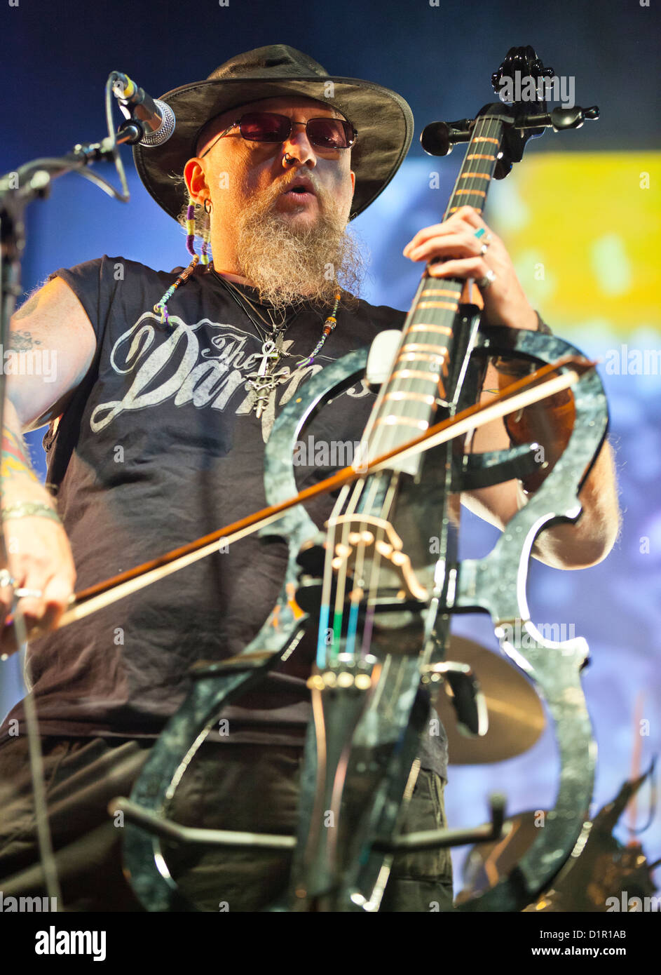 Mr Dibs performing live with band Hawkwind at Brisfest 2012, Bristol ...