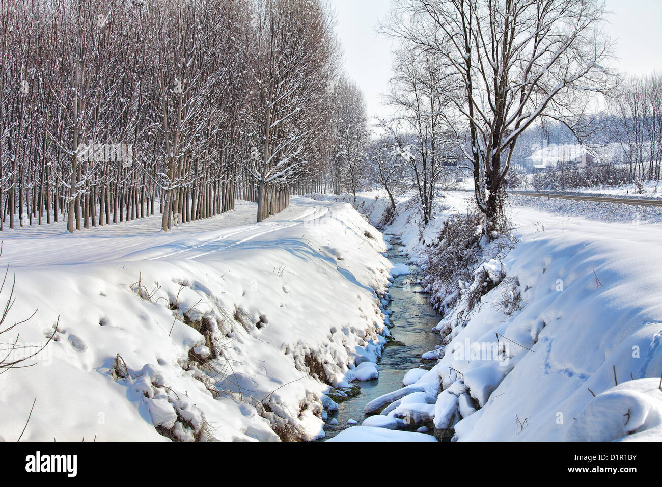 Water flows in winter creek hi-res stock photography and images - Alamy