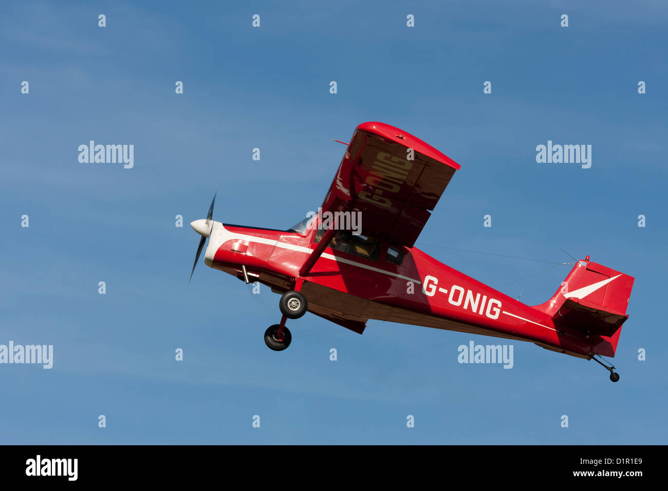 Murphy Elite G-ONIG in flight taking-off from Breighton Airfield Stock ...
